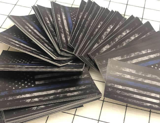 Thin Blue and Thin Red Line Stickers