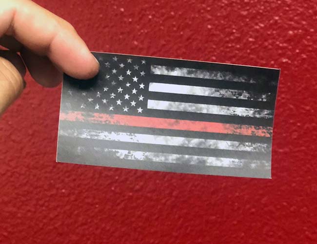 Thin Blue and Thin Red Line Stickers